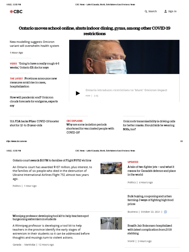 CBC News - Latest Canada, World, Entertainment and Business News | PDF ...
