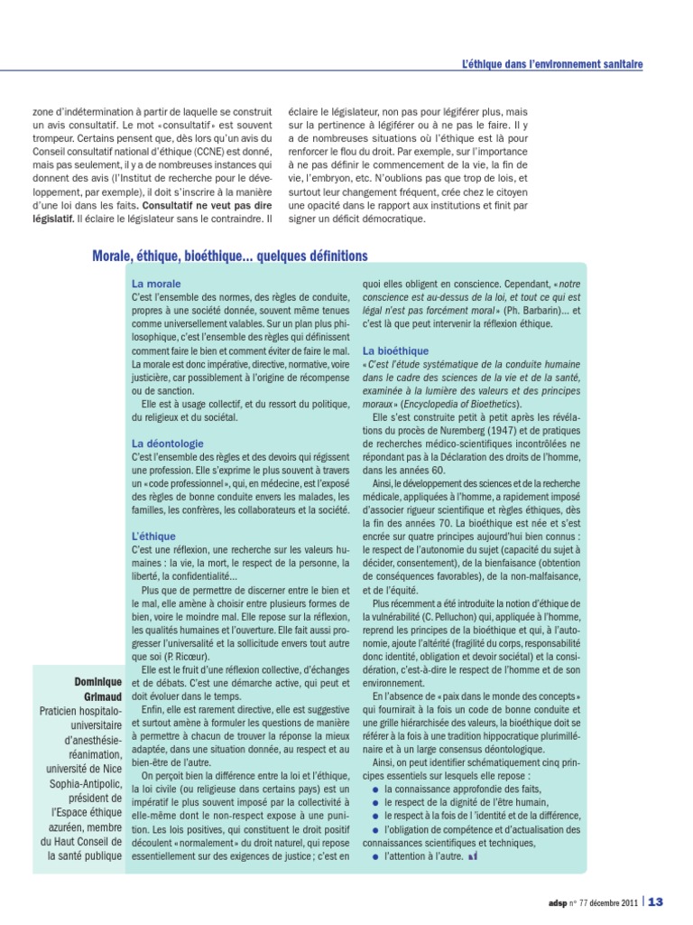 Principes de la bioéthique expliqués | PDF | Bioéthique | Éthique appliqué