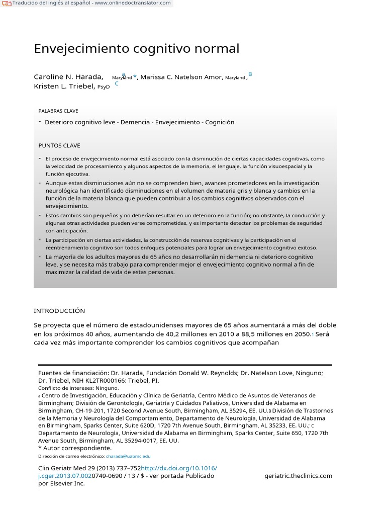Normal Cognitive Aging (1) .En - Es | PDF | Memoria | Hipocampo
