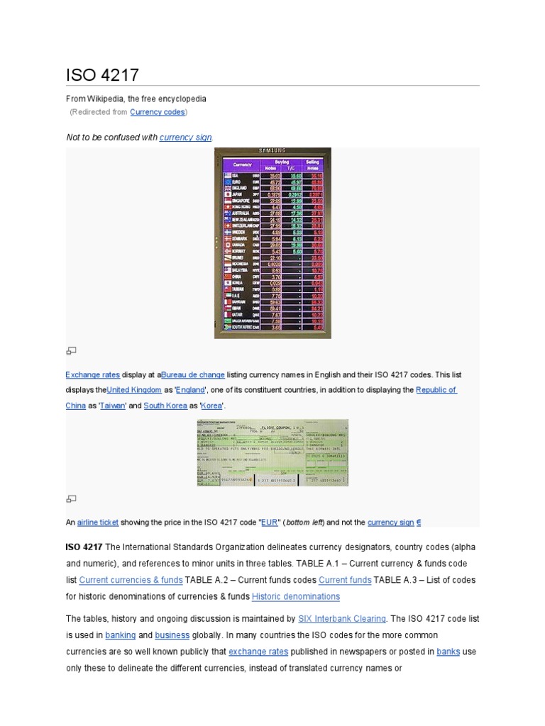 Currency Codes | PDF | Economy Of Europe | Money
