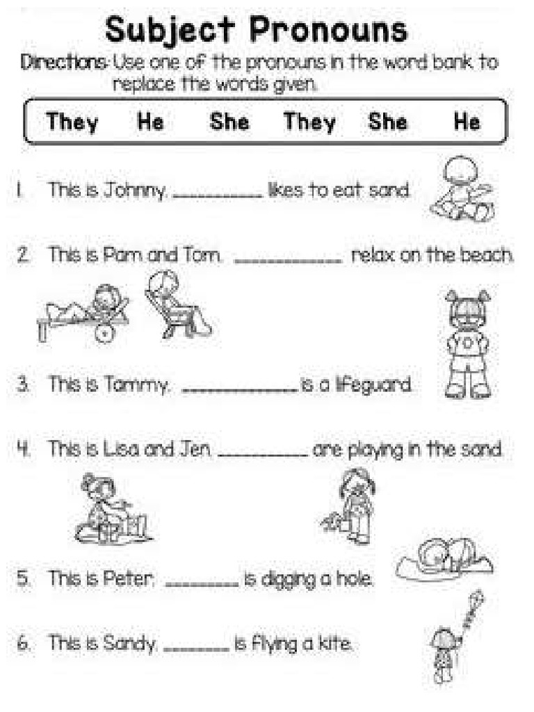 Practica de Pronombres en Ingles | PDF