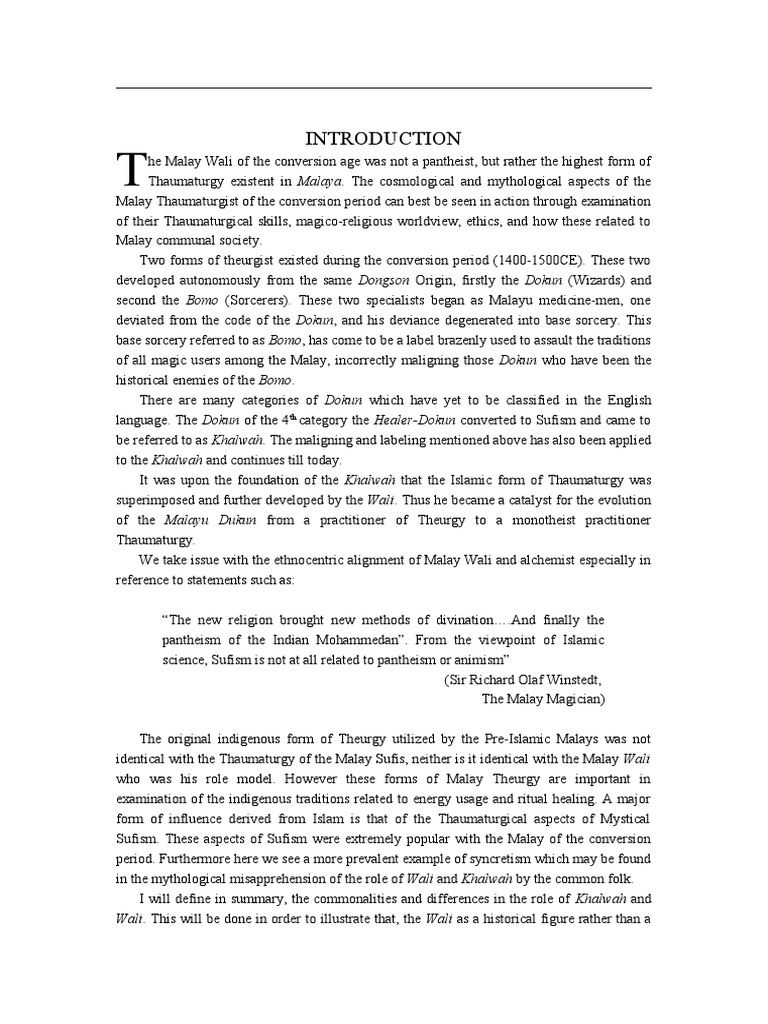 The Evolution of the Malay Theurgist and Thaumaturgist | PDF | Sufism ...