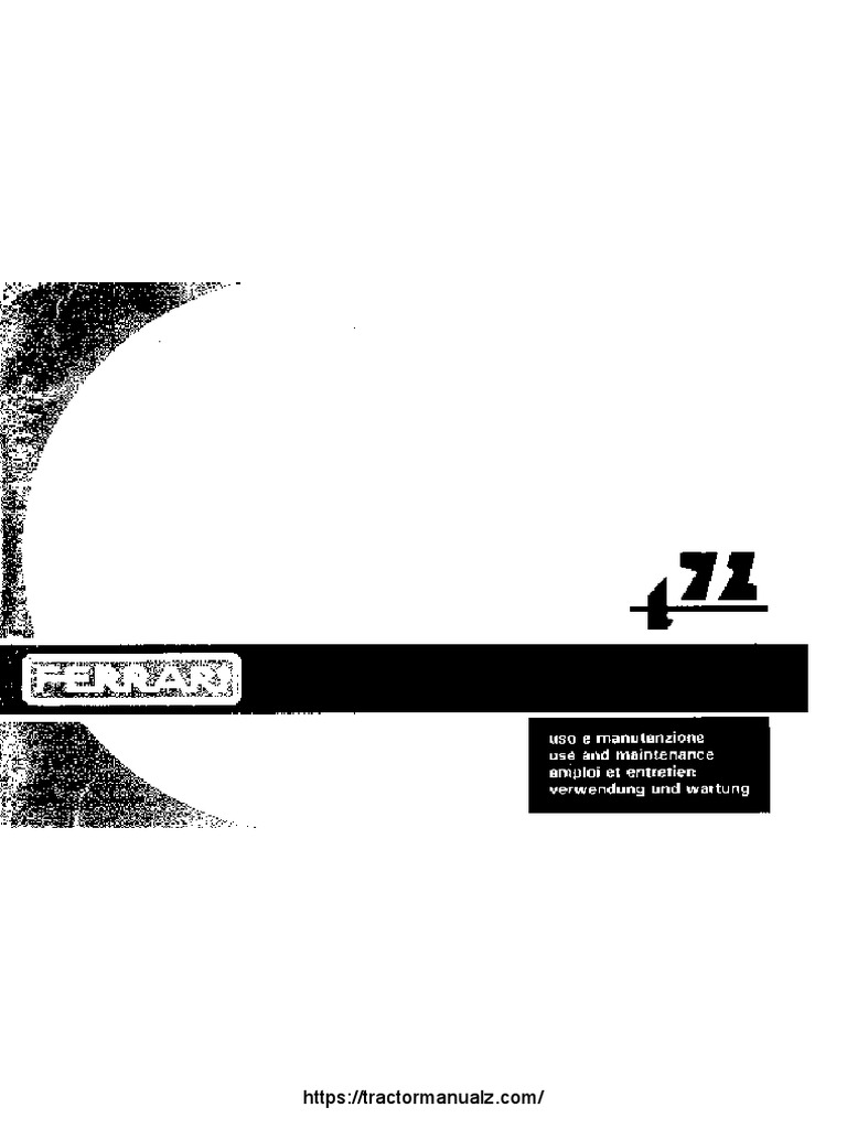 Ferrari T72 T93 Tractors Operators Manual | PDF