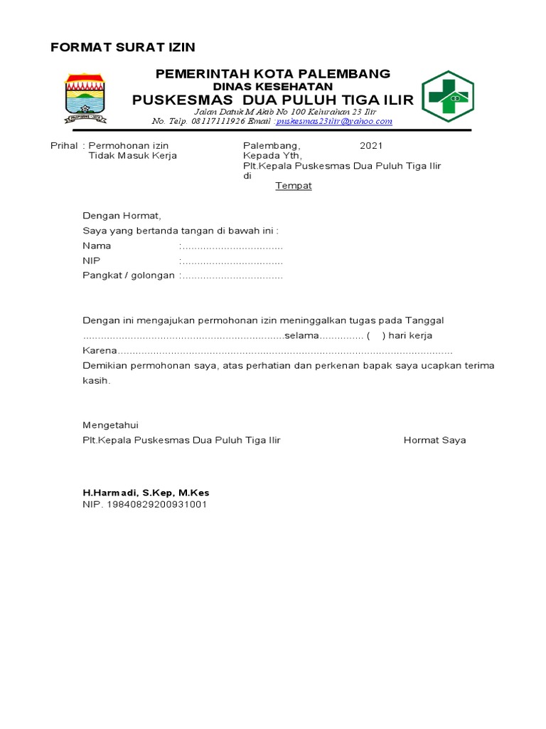 Format Surat Izin | PDF