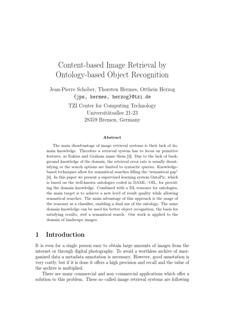 Content-Based Image Retrieval by Ontology-Based Object Recognition ...
