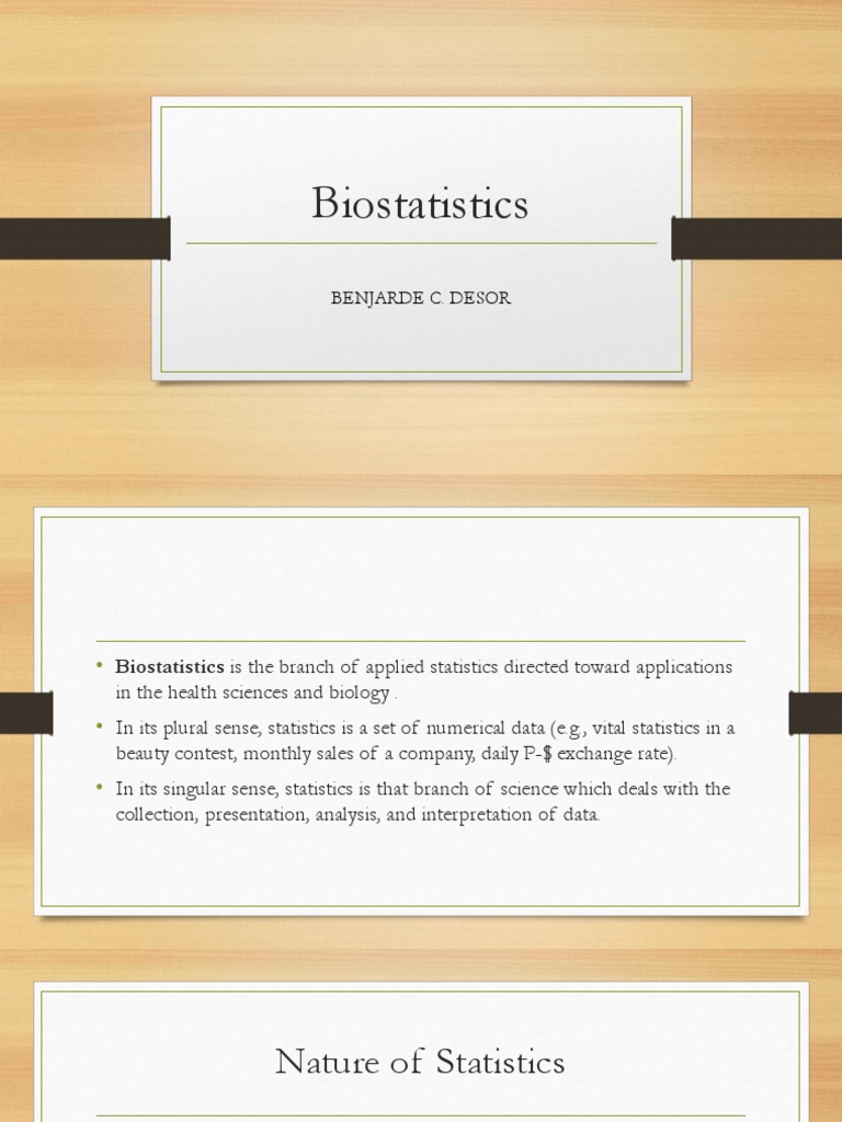 Bio Statistics | Download Free PDF | Statistics | Level Of Measurement