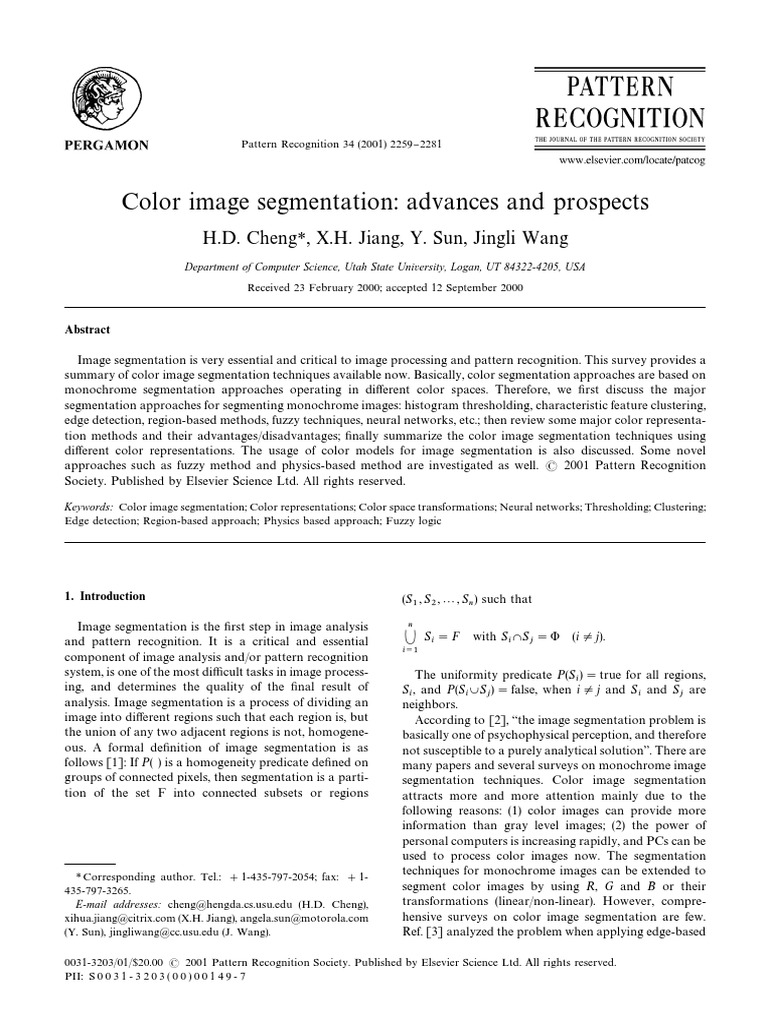 Advances in Color Image Segmentation | PDF | Rgb Color Model | Hue