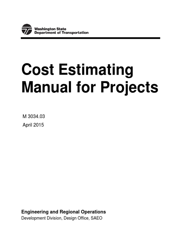 Cost Estimating Manual For Projects | PDF | Project Management | Risk