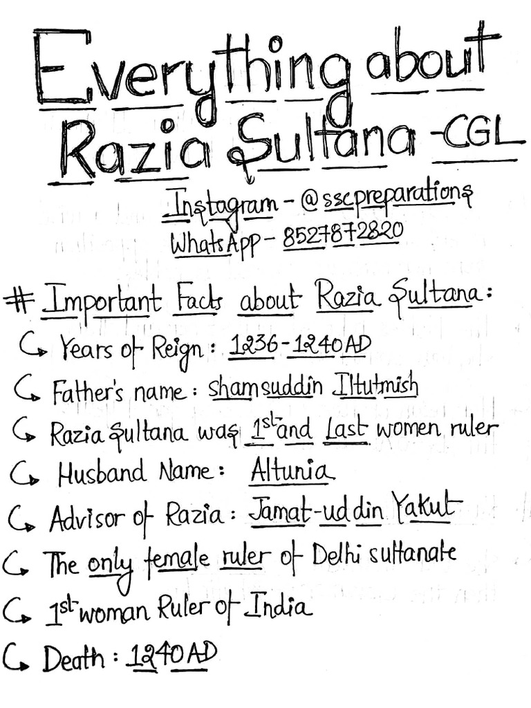 Razia Sultana - Slave Dynasty | PDF