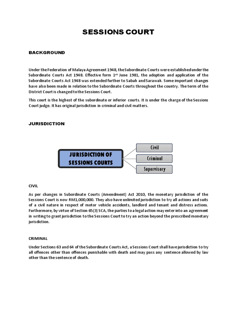Jurisdiction of Sessions Courts in Malaysia | PDF | Courts | Public Sphere