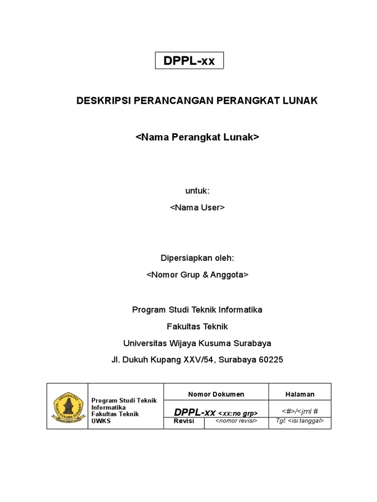 Template DPPL Terstruktur | PDF | Komputer | Teknologi & Rekayasa