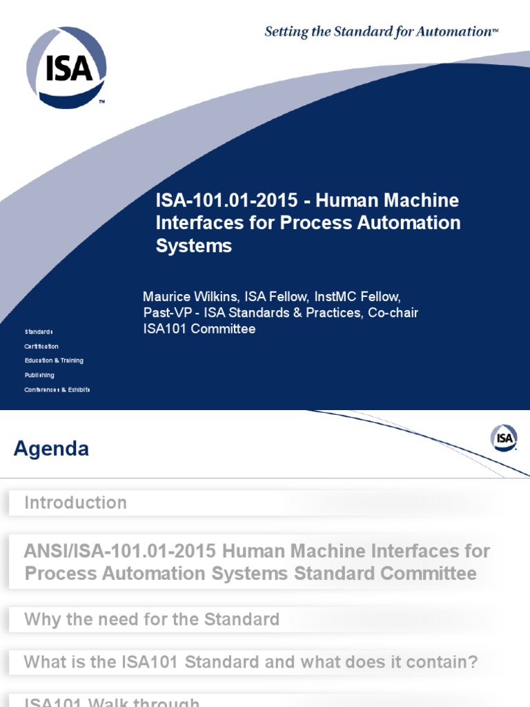 Isa 101 01 2015 Human Machine Interfaces For Process Automation