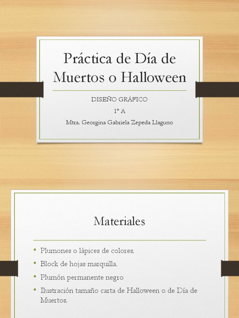 Práctica Día de Muertos o Halloween 1oa | PDF | Hogar, jardinería y ...