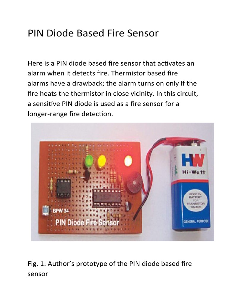 PIN Diode Fire Detection System | PDF | Operational Amplifier ...