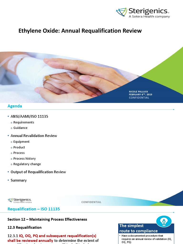 Annual Review of Ethylene Oxide Requalification | PDF | Sterilization ...