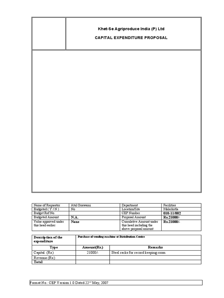 CEP Format-Vending Machine | PDF | Business | Economies