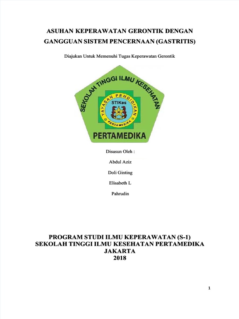 PDF Asuhan Keperawatan Gerontik Dengan Gangguan Sistem Pencernaan Gastritisdocx - Compress | PDF