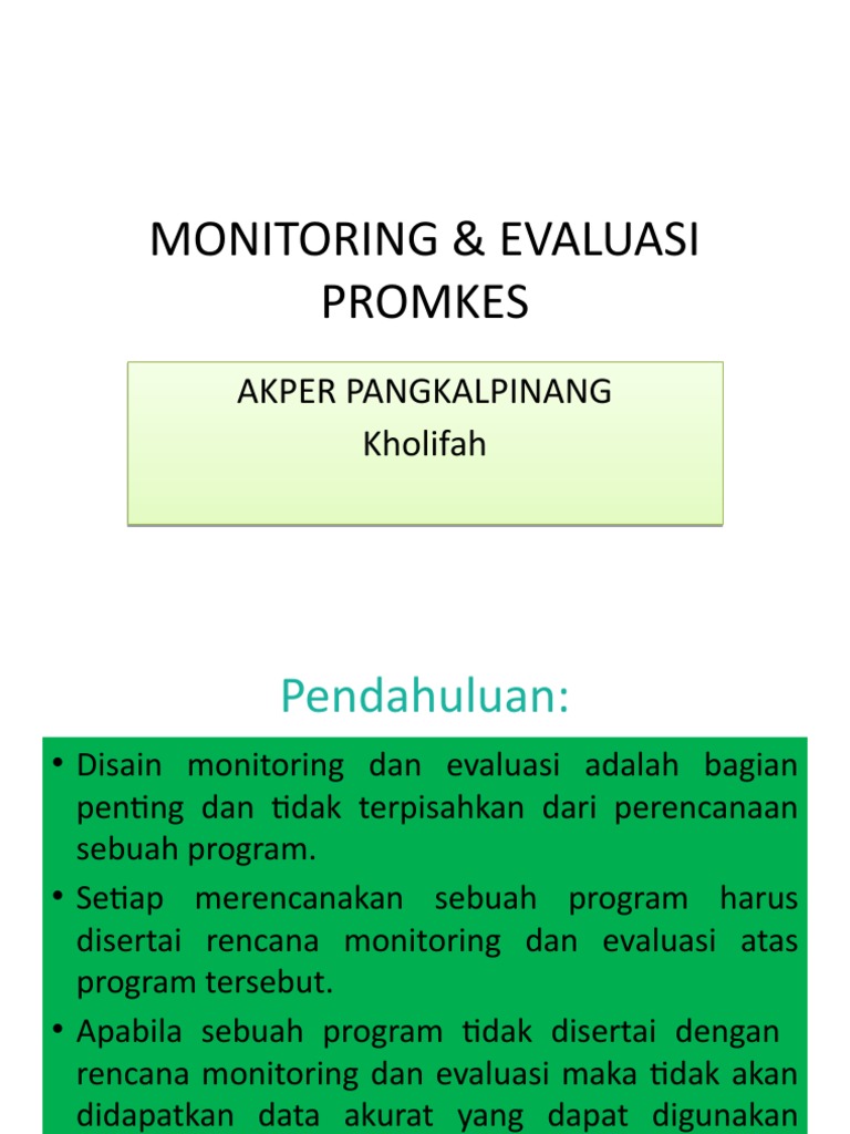 Monitoring Evaluasi Promkes RPL Tahun 2021 2022 | PDF
