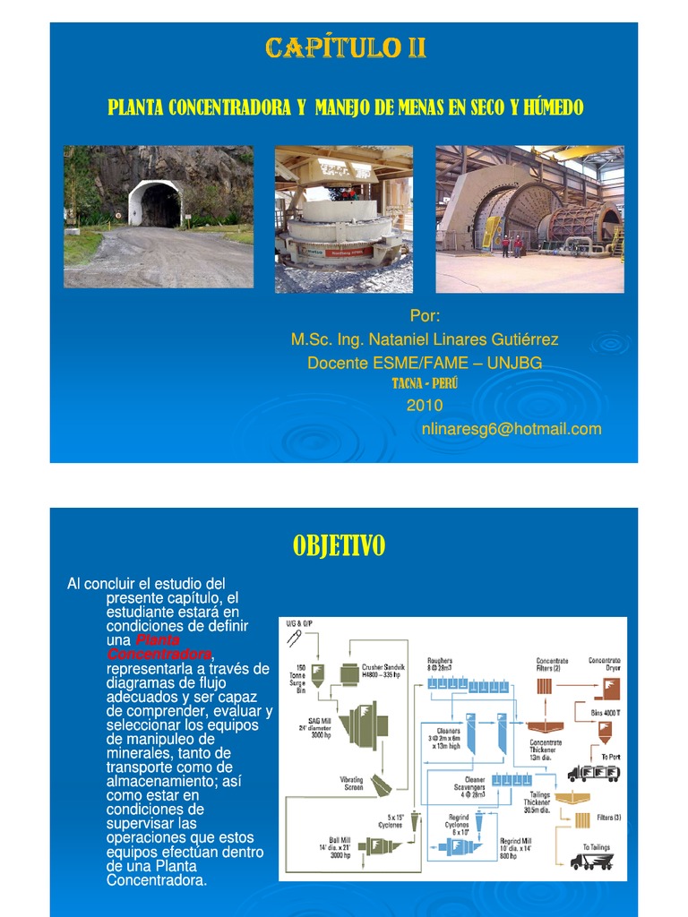 Capitulo II Planta Concentradora y Manejo de Materiales | PDF ...