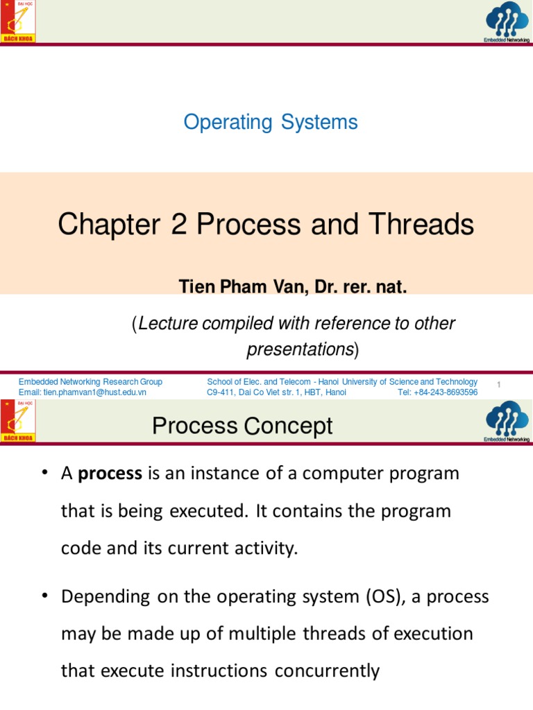Chapter 2 Process and Threads: Operating Systems | PDF | Process (Computing) | Scheduling ...