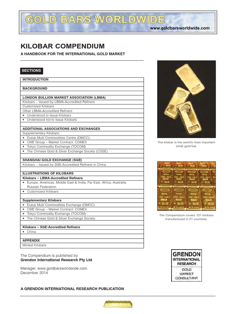 Kilobar Compendium: A Handbook For The International Gold Market | PDF ...