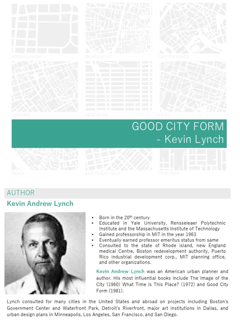 Good City Form - Kevin Lynch | Download Free PDF | Psychological ...