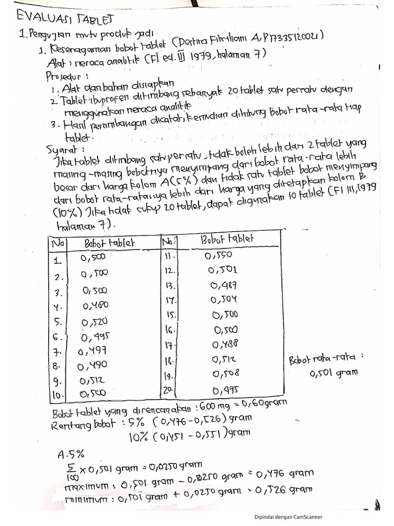 Keseragaman Bobot | PDF