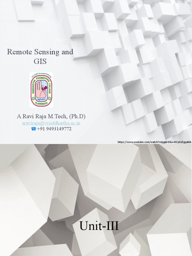 Remote Sensing and GIS-Unit-III | PDF | Remote Sensing | Geographic ...