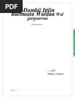Qaboo Yaa'Ii Waldaa Waaqalii | PDF