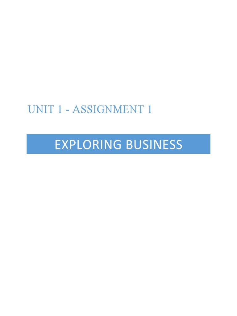Exploring Business: Unit 1 - Assignment 1 | PDF | Apple Inc. | Non ...