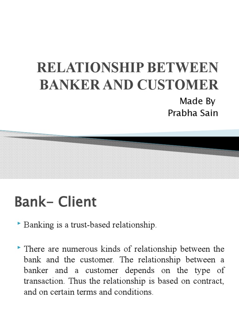 Banker Customer Relationship | PDF | Banks | Cheque