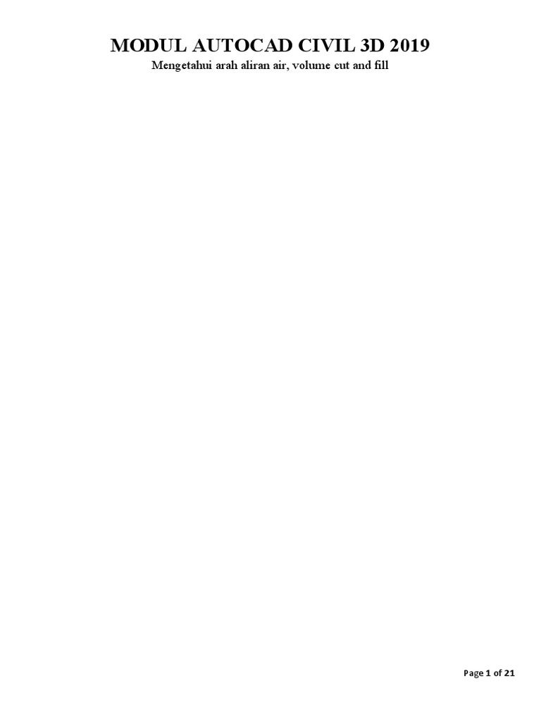 Modul Autocad Civil 3D 2019 | PDF | Komputer