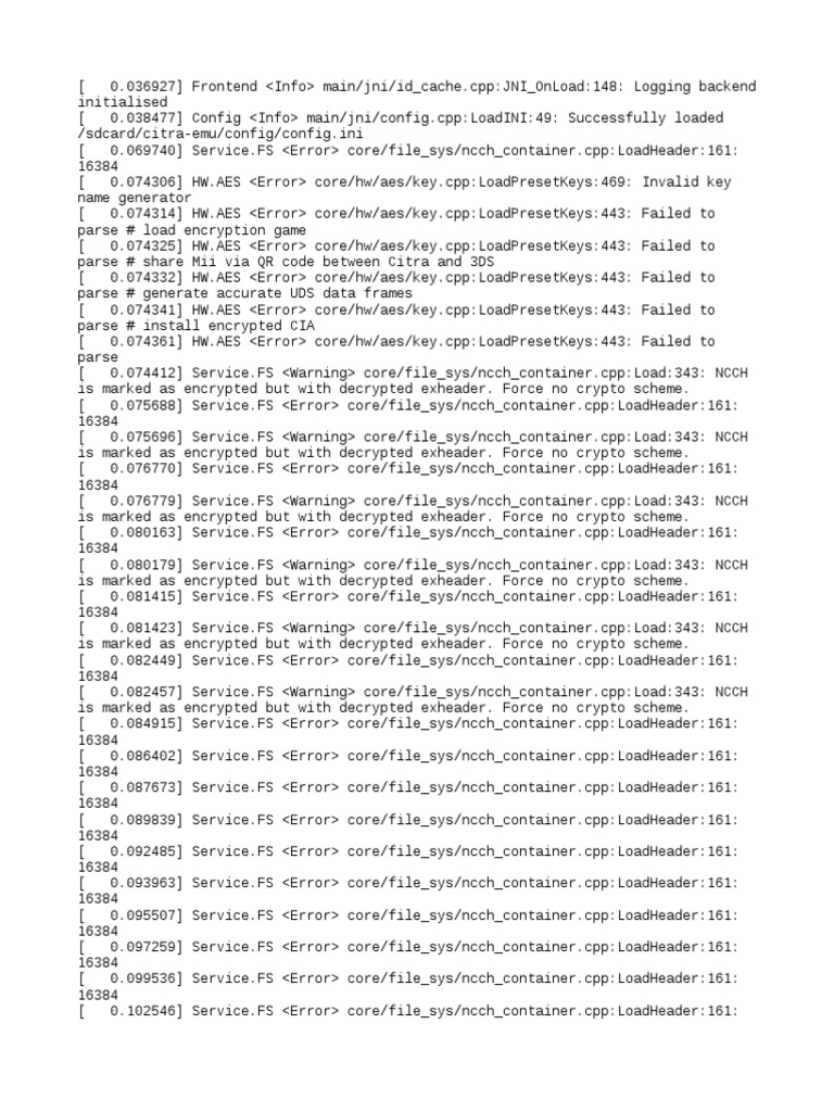 Citra Log - Txt.old | PDF | Encryption | Rendering (Computer Graphics)