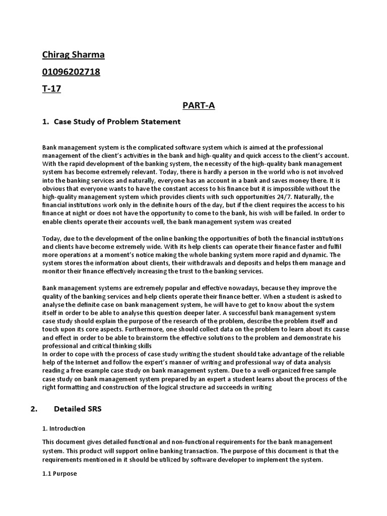 SE Case Study | PDF | Banks & Banking | Online Banking