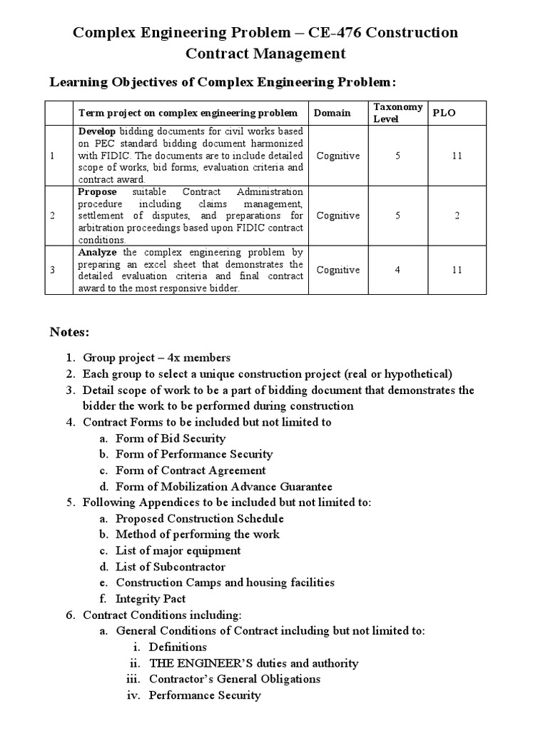 CE-476 Complex Engineering Problem | PDF | Arbitration | Business