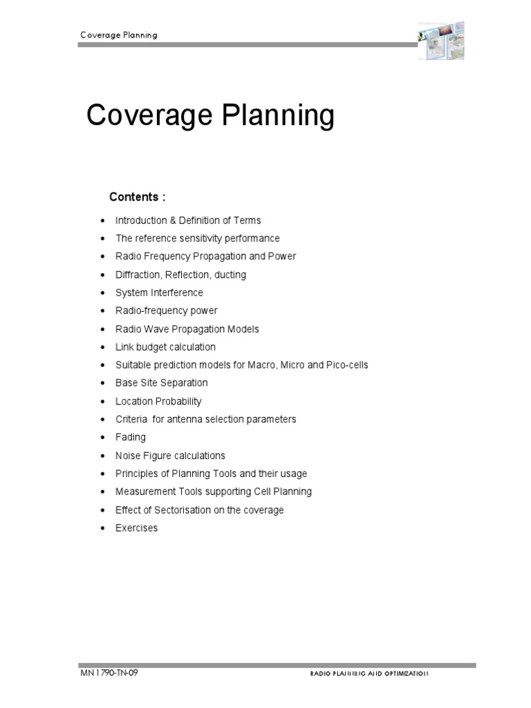 Coverage Planning: Contents | PDF | Cellular Network | Base Station