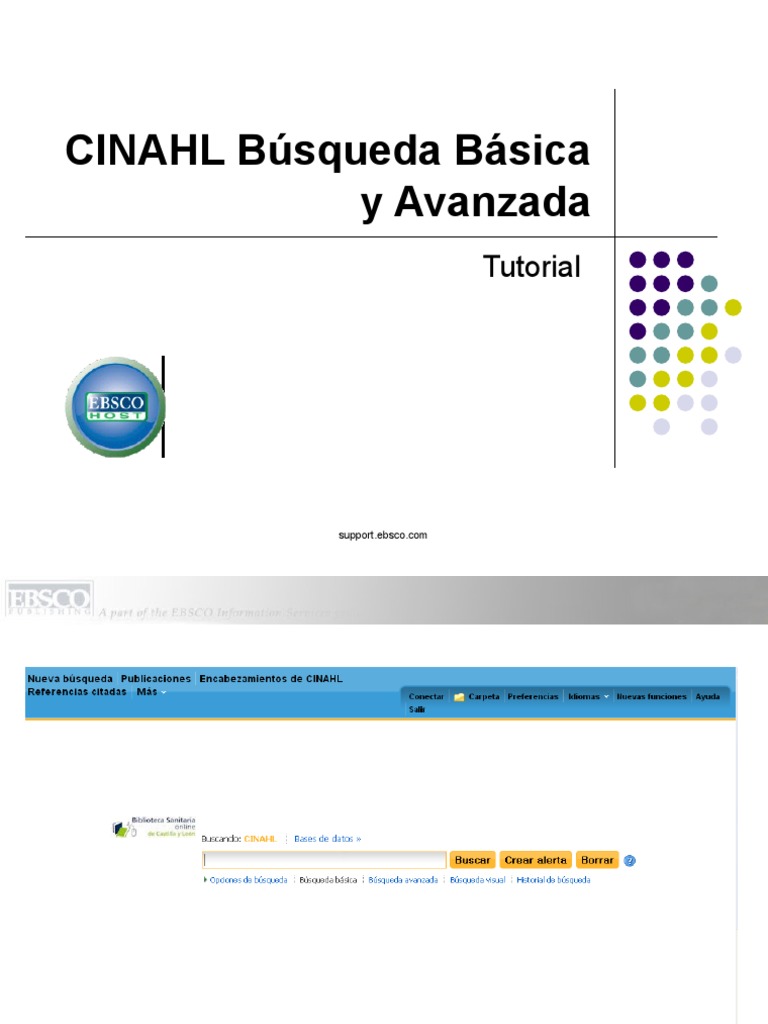 Tutorial de Búsqueda en CINAHL | PDF | Informática | Enfermería