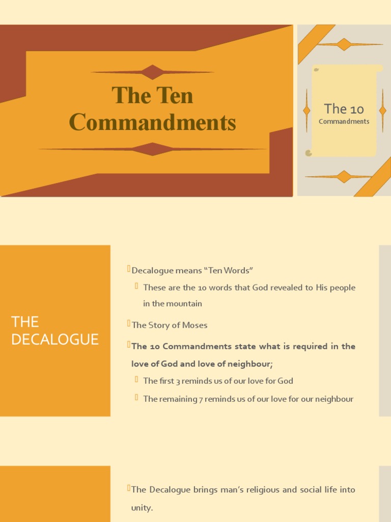 1st and 2nd Commandment | PDF | Ten Commandments | God