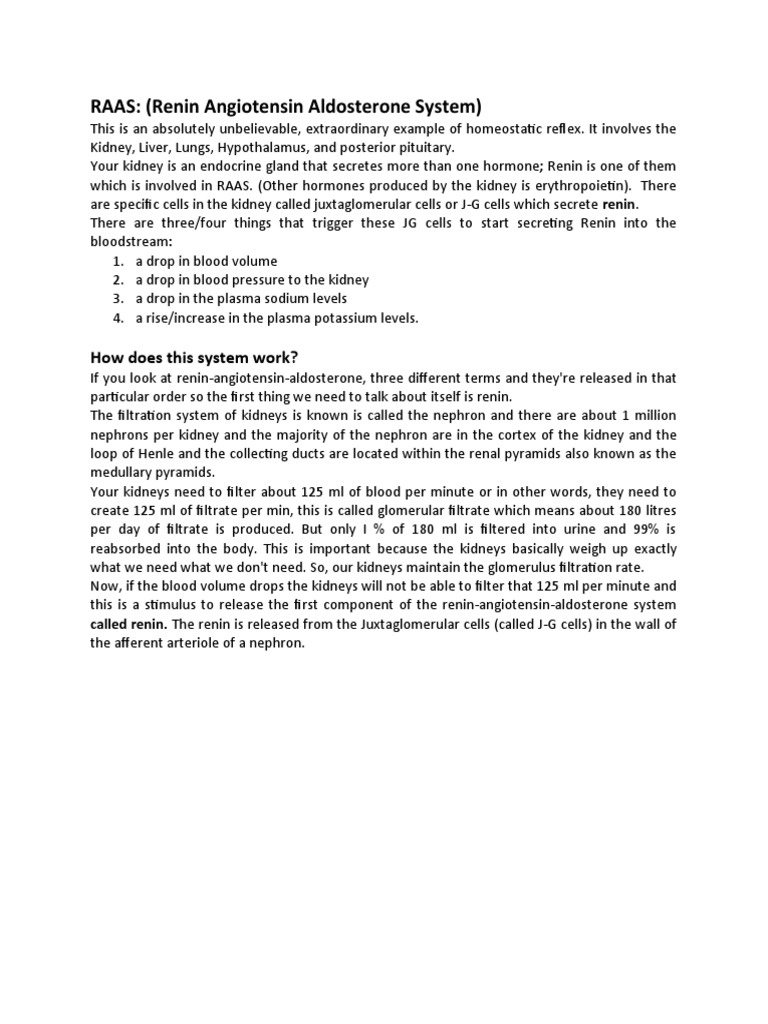 RAAS: (Renin Angiotensin Aldosterone System) : How Does This System ...