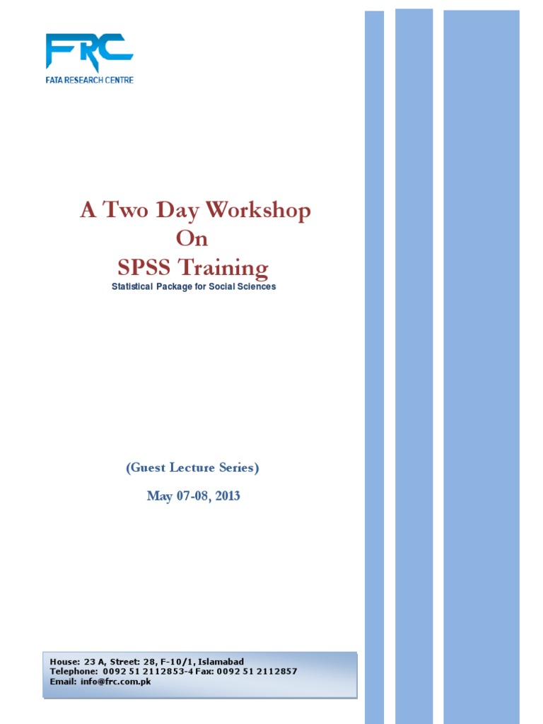 SPSS Training Report | PDF | Spss | Statistics