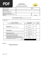 Capstone Project Evaluation Form | PDF