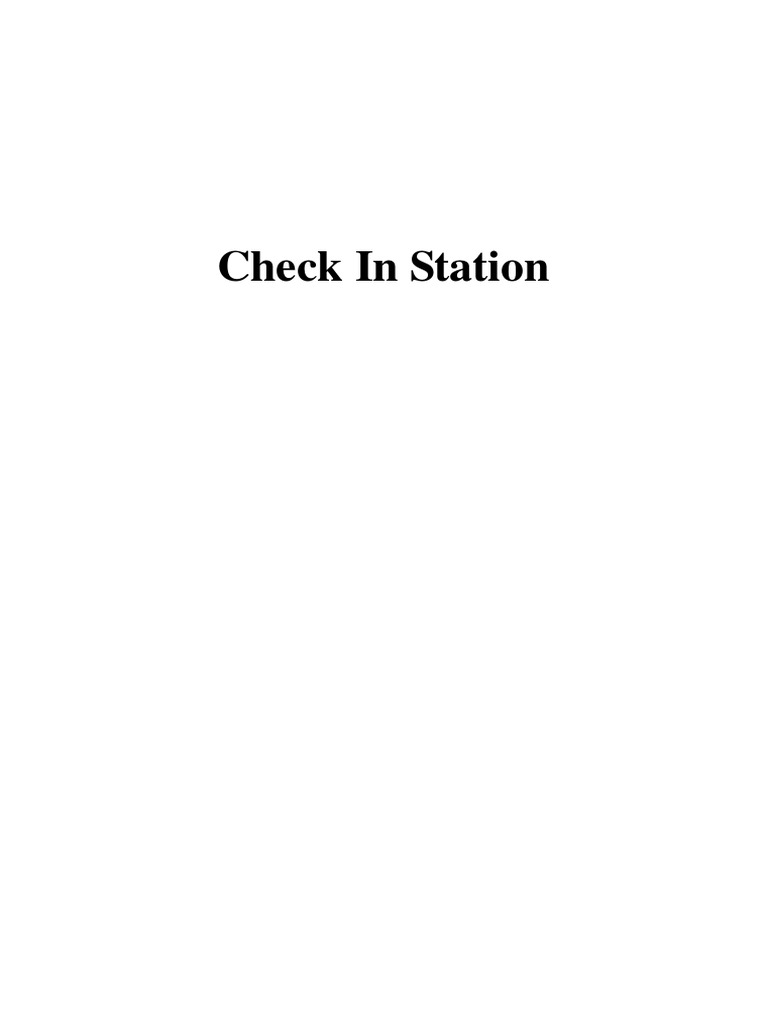 Check in Station | PDF | Menu (Computing) | Login