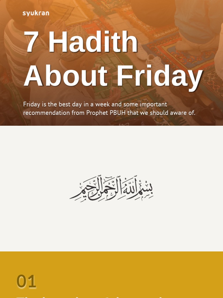 7 Hadith About Friday | PDF | God In Islam | Hadith