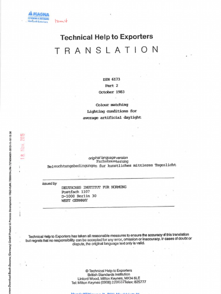 DIN 6173-2-En - 1983-10 | PDF