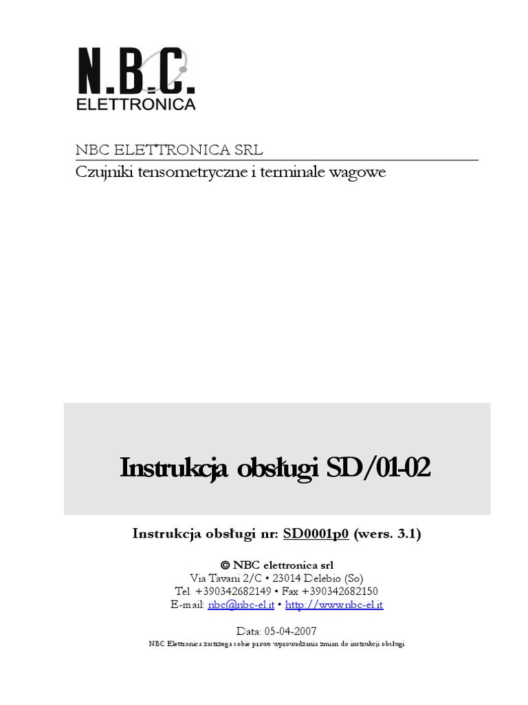 NBC sd01 | PDF