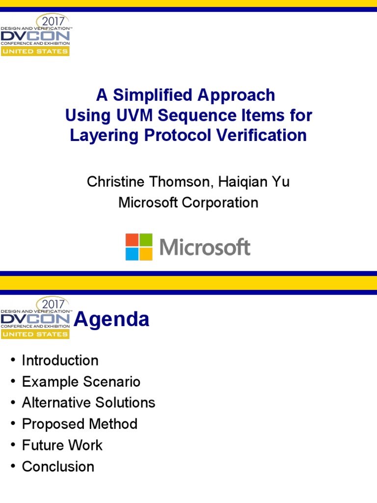 A Simplified Approach Using UVM Sequence Items For Layering Protocol Verification | PDF ...