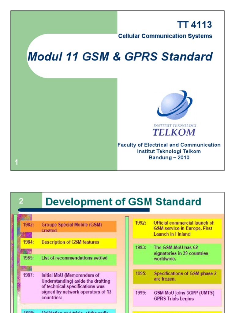 GSM and GPRS Standards Overview | PDF | Service Industries ...