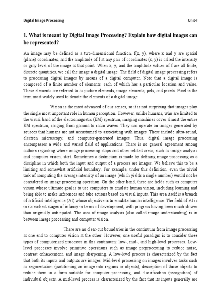 CSE 08PE605 Digital Image Processing | PDF | Eye | Medical Imaging