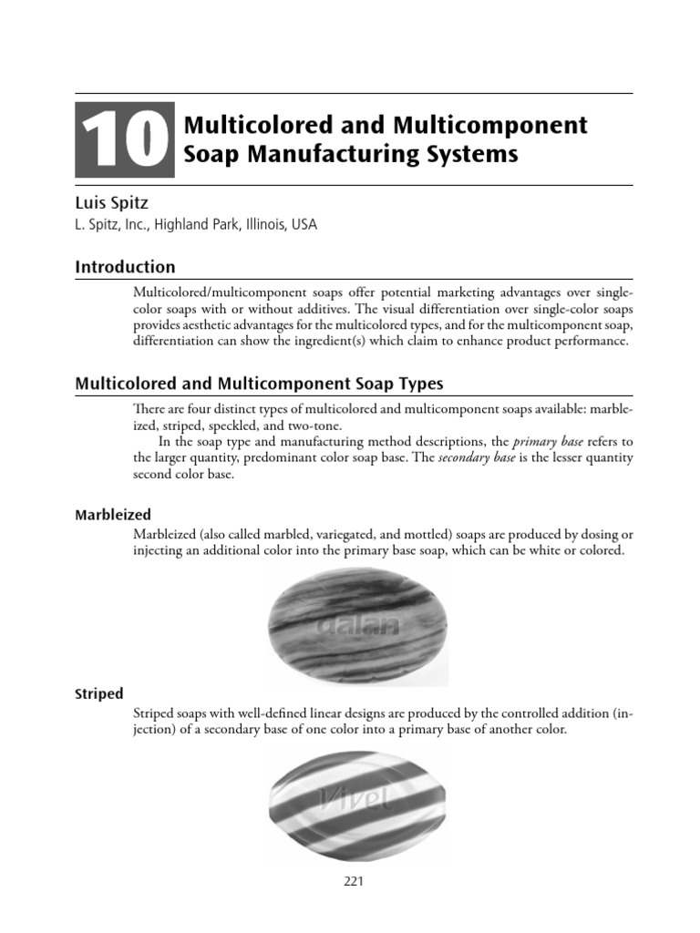 Multicolored and Multicomponent Soap Manufacturing Systems: Luis Spitz ...