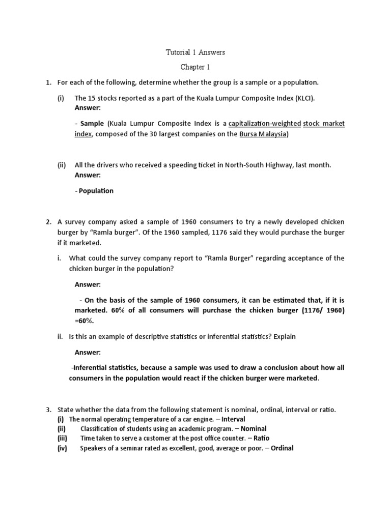 Sample vs. Population in Statistics | PDF | Business | Finance & Money ...